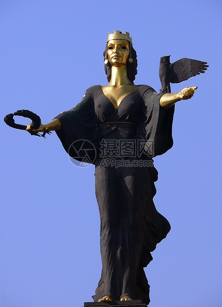 保加利亚索非亚圣索菲亚纪念碑艺术首都青铜天空蓝色花圈城市雕塑智慧猫头鹰高清图片下载-正版图片320982314-摄图网