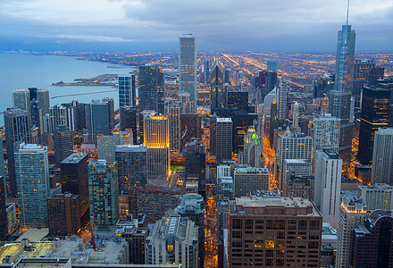 芝加哥金色海岸海滩建筑城市天际高清图片下载-正版图片321401226-摄图网