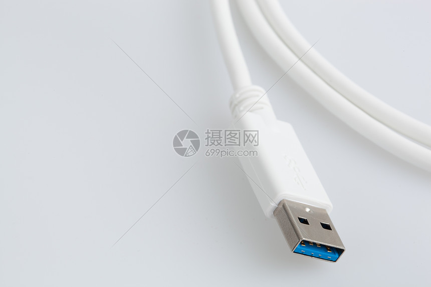 白色 UUSB 电缆塑料渠道连接器网络电子标准金属信号力量电脑高清图片下载-正版图片321028455-摄图网
