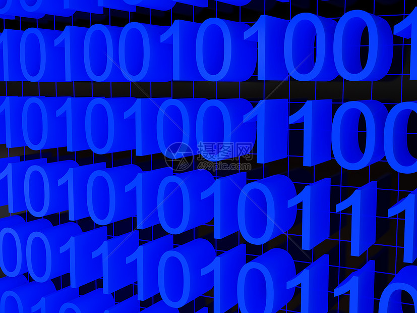 信息数学计算电脑黑色数字单元插图蓝色渲染高清图片下载-正版图片321059976-摄图网