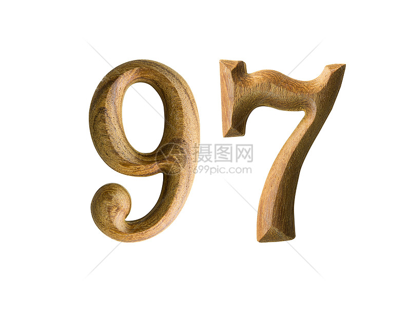 木制数字 97高清图片下载-正版图片321499370-摄图网
