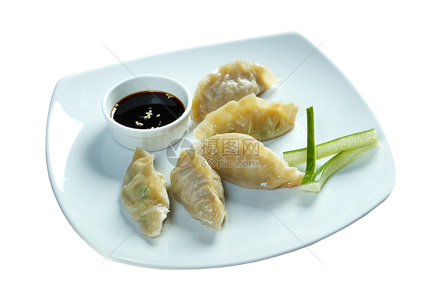 Gyoza 调用迪姆兼调用电话午餐盘子饺子宏观食物油炸蔬菜点心烹饪美食高清图片下载-正版图片321553418-摄图网