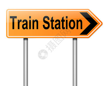 火车站标志建筑橙子插图过境服务商业乘客旅游交通机车高清图片下载-正版图片321600795-摄图网