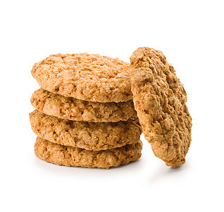 白色背景上分离了两个 cookies高清图片下载-正版图片321650133-摄图网
