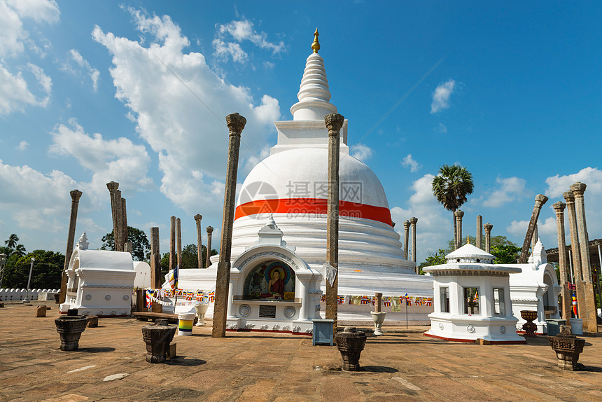 斯里兰卡的遗产建筑学佛教徒建筑蓝色地标热带文化佛塔雕塑高清图片下载-正版图片321700594-摄图网