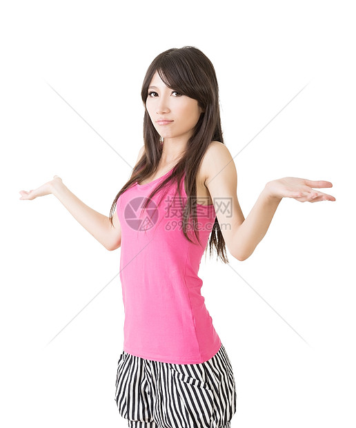 喜悦的年轻亚洲女性摇摇欲坠的肖像高清图片下载 正版图片321709600 摄图网