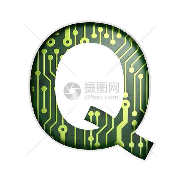 电子曲棍结板信件和数字收集 Q隔离高清图片下载-正版图片321779408-摄图网