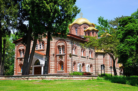 美因法兰克福大学联合校园西端东正教会 He教会纪念碑宗教建筑蓝色三位一体历史金子旅游天空高清图片下载-正版图片321790008-摄图网