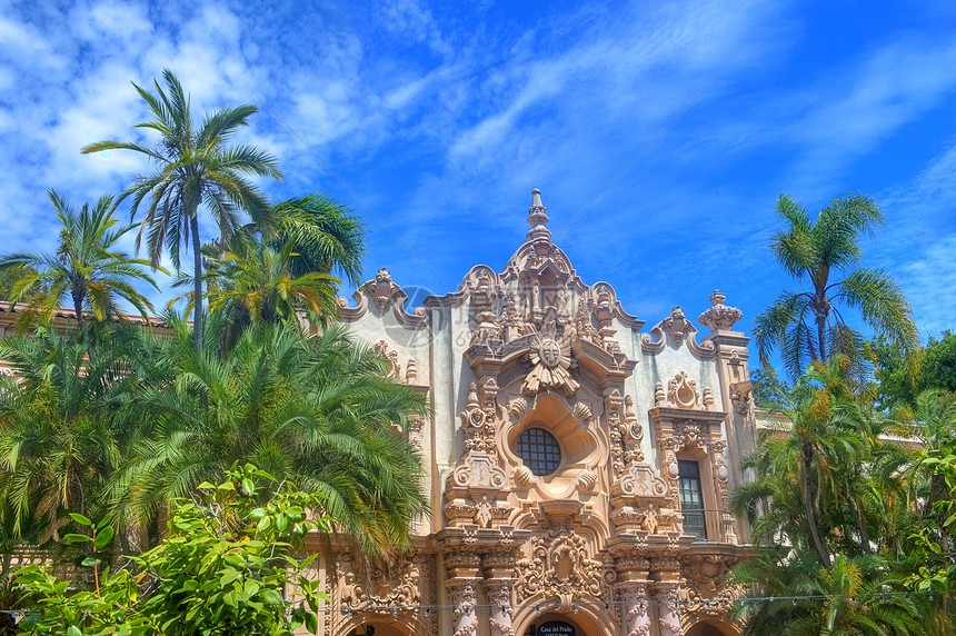 Balboa公园 圣地亚哥风格地标历史装饰圆顶历史性风景棕榈公园城市高清图片下载-正版图片321889708-摄图网
