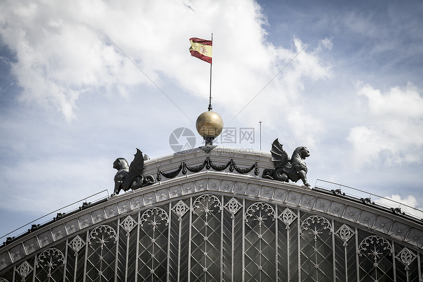 Atocha火车站 马德里市图象 其特点正方形游客雕像建筑交通房子城市旅行旅游文化高清图片下载-正版图片321935611-摄图网