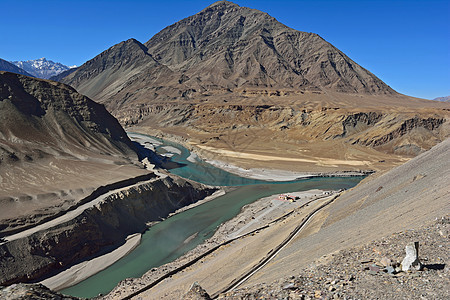 Ladakh的Leh印度最北端路口峡谷旅游流动曲线高原风景梧桐树勘探旅行高清图片下载-正版图片322040834-摄图网