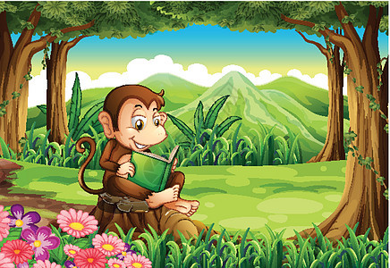 用大象在草地上打开的书插画图片下载-正版图片503239665-摄图网