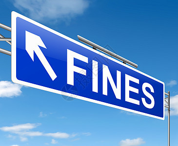 罚款概念红色指示牌插图处罚惩罚劣势蓝色征税付款收费高清图片下载-正版图片322236571-摄图网