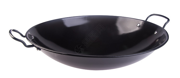 白纸上孤立的中中华乌克锅炒锅油炸烹饪用具美食餐厅厨具平底锅食物餐具高清图片下载-正版图片321320433-摄图网