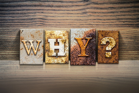 WHY这个词是用生锈的金属纸质印刷型高清图片下载-正版图片503560785-摄图网