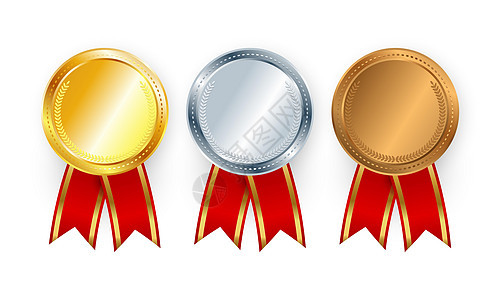 金奖章带蓝丝插画图片下载-正版图片402234032-摄图网