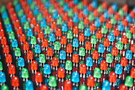 靠近LED阵列的网格高清图片下载-正版图片505855128-摄图网