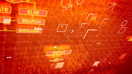 在黄色背景上隔离的黄色算法图标来自人工智能集合的算法符号设计极简主义概念3d插图高清图片下载-正版图片507487499-摄图网