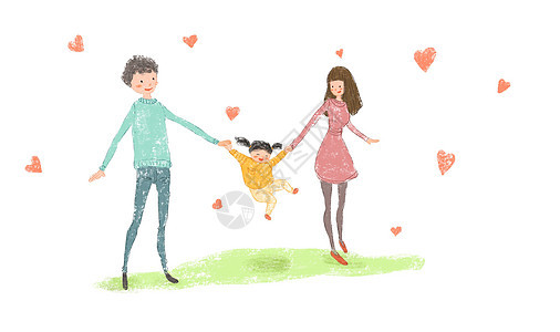 温馨亲子游戏插画插画图片下载-正版图片400074165-摄图网