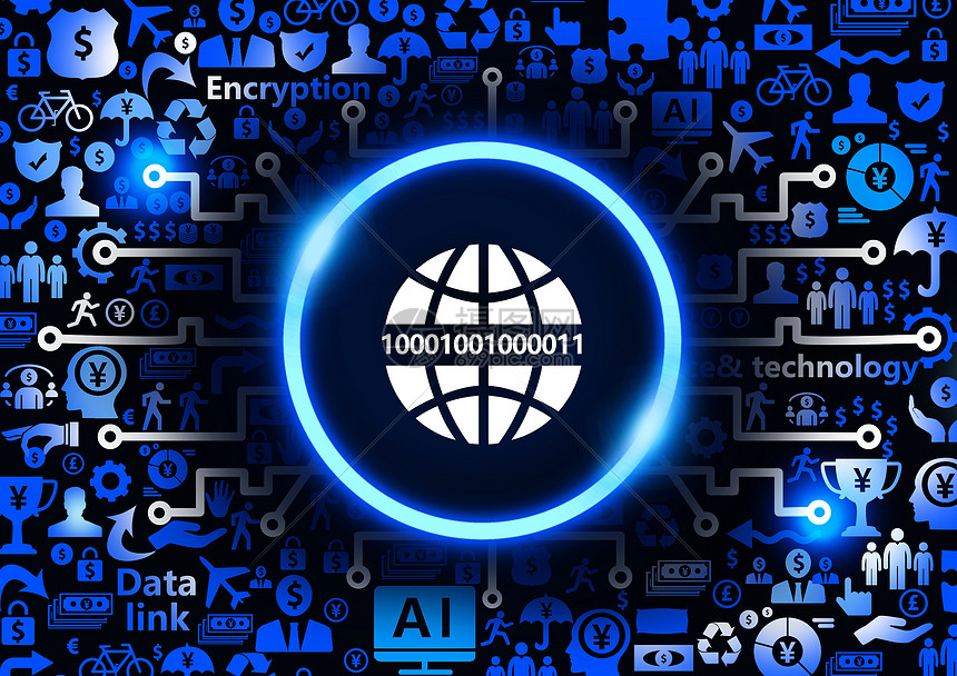 数字互联时代科技背景插画图片下载 正版图片400147516 摄图网