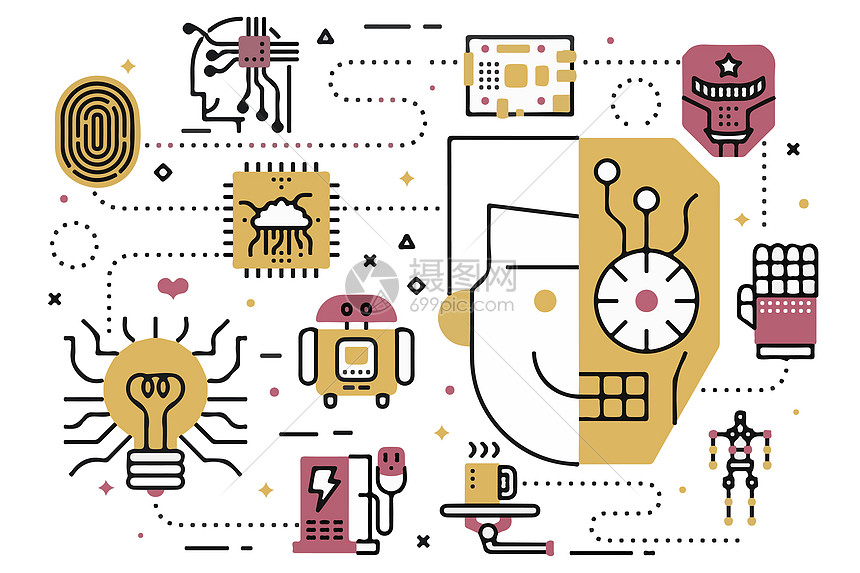 人工智能插画图片下载-正版图片400195707-摄图网