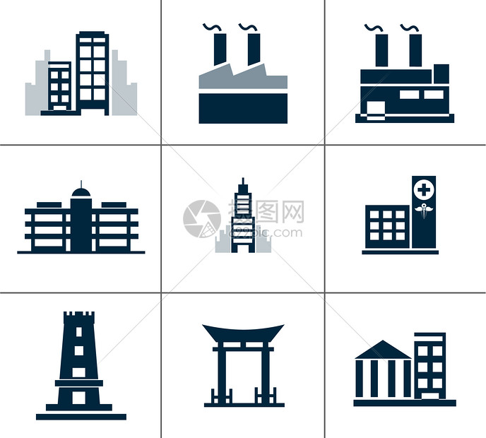 建筑图标插画图片下载-正版图片400217795-摄图网