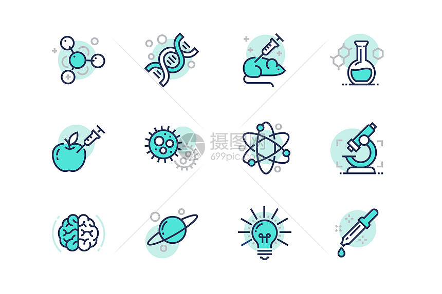 科学研究有关图标插画图片下载-正版图片400227473-摄图网