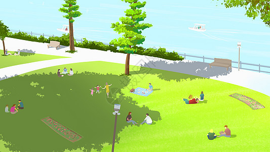 公园图标插画图片下载-正版图片400270622-摄图网