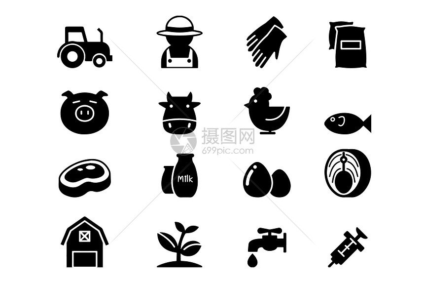 农场图标插画图片下载-正版图片400300409-摄图网