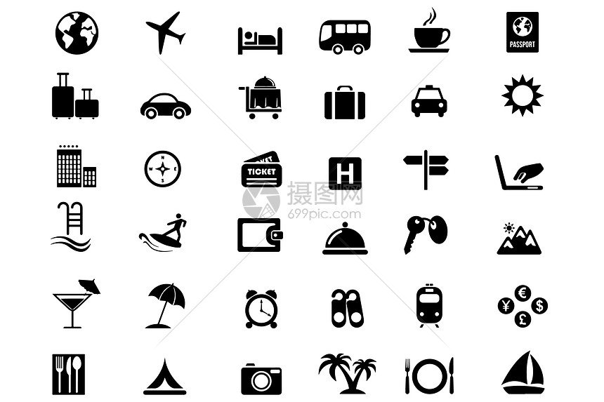 旅行图标插画图片下载-正版图片400308067-摄图网
