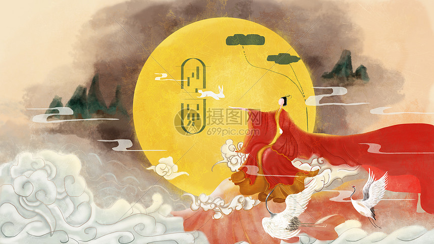中秋节插画图片下载-正版图片400405975-摄图网