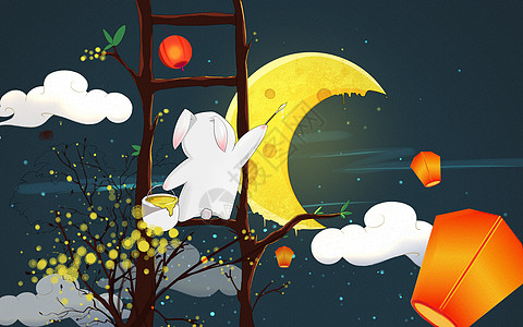 中秋节画图片_中秋节画素材_中秋节画高清图片_摄图网图片下载
