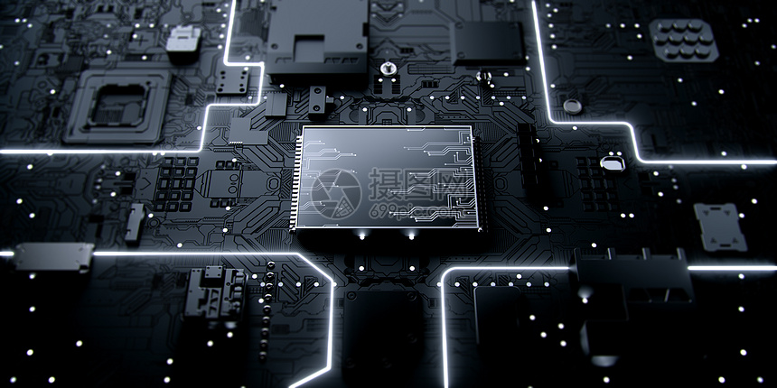 科技芯片场景图片素材-正版创意图片400433858-摄图网