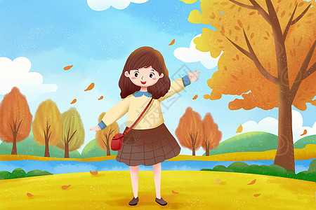 秋天森林里的棕熊卡通插画插画图片下载-正版图片401623793-摄图网