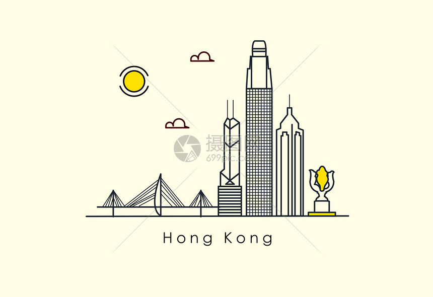 香港地标插画图片下载-正版图片400610181-摄图网