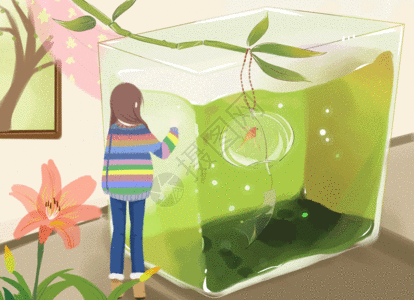 盘中花儿动图-盘中花儿gif图片-盘中花儿动图图片下载-摄图网