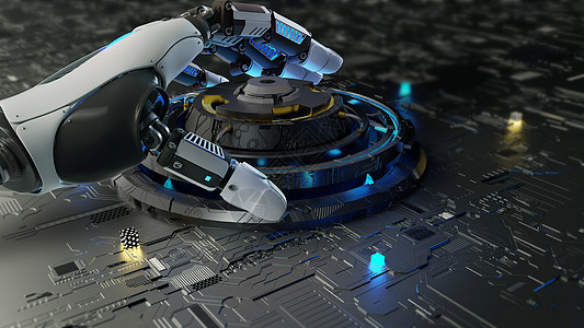 科技机械手图片素材-正版创意图片401020719-摄图网