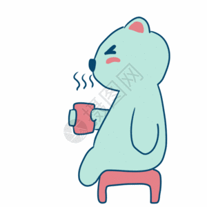 喝水表情包gif动图图片-正版gif素材401583936-摄图网