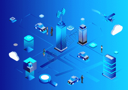 科技城市智能生活动图GIF动图图片-正版gif素材401316397-摄图网