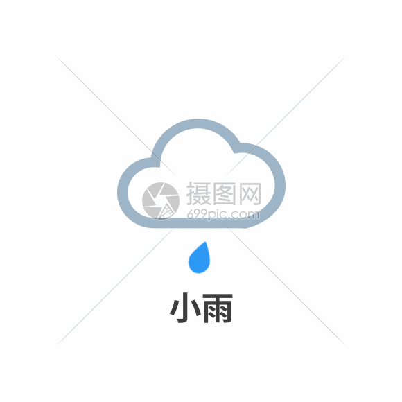 天气图标小雨icon图标GIF动图图片-正版gif素材401350080-摄图网