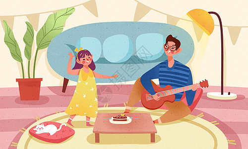 亲子家庭教育插画图片下载-正版图片400071606-摄图网