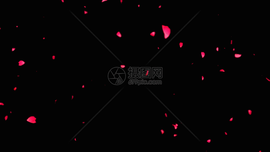 玫瑰花瓣飘落动图图片 正版素材401406240 摄图网