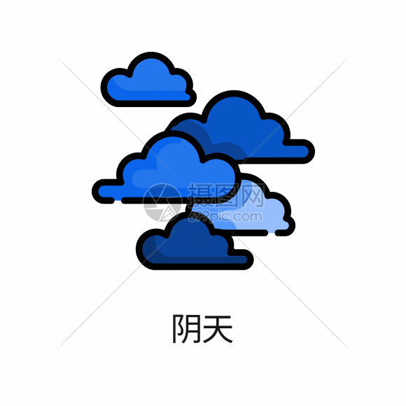 阴天图标GIF动图图片-正版gif素材401447883-摄图网
