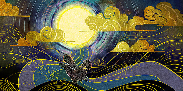 中秋月圆插画图片下载-正版图片400546936-摄图网