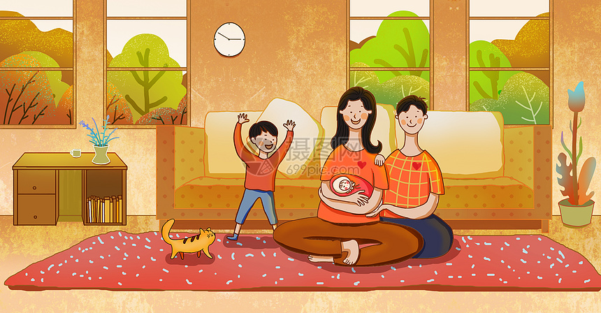 感恩父母插画图片下载-正版图片401647888-摄图网