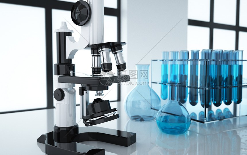 显微镜实验室场景图片素材-正版创意图片401745939-摄图网