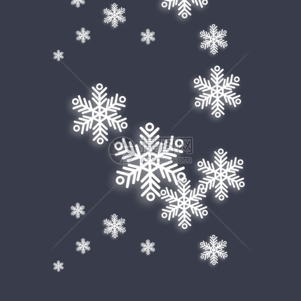 唯美六角雪花GIF动图图片-正版gif素材401868162-摄图网
