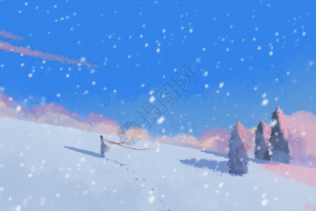 唯美六角雪花GIF动图图片-正版gif素材401868162-摄图网