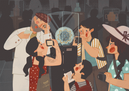 国际博物馆日gif动图动图图片-正版gif素材401924192-摄图网