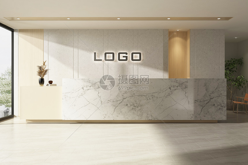 公司前台场景设计图片素材-正版创意图片401926910-摄图网